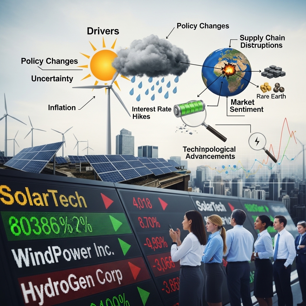 What drives volatility in renewable energy stocks?