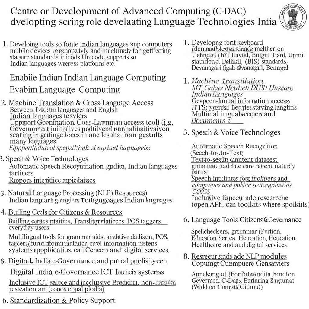 What is the Role of CDAC in Language Technology Development?